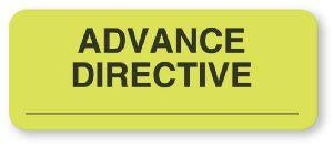 United Ad Label Co Advance Directive Labels - Advanced Directive Label ...