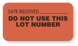 United Ad Label Co Date Received Labels - "Date Received" Label, Red ...