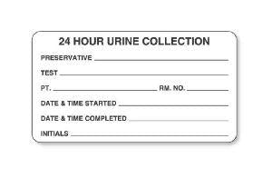 United Ad Label Co 24 Hour Urine Collection Labels - Urine Collection ...
