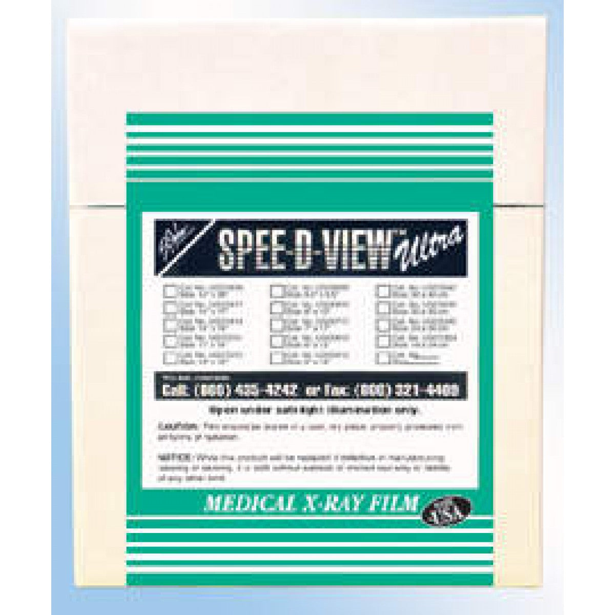 Spee-D-View X-Ray Film Ultra Green Sensitive Full Speed 14"X17" 100 Pe ...