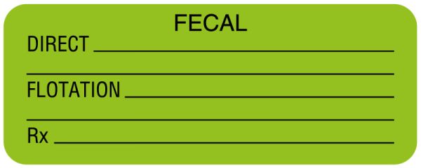 Medical Use Labels - Fecal Label, 2-1/4" x 7/8" — Grayline Medical