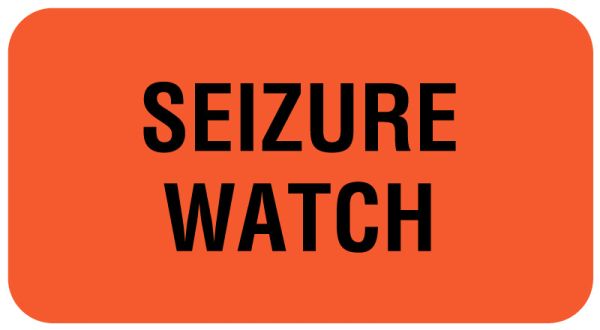 Medical Use Labels - SEIZURE WATCH, Communication Label, 1-5/8" x 7/8 ...