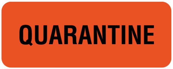 Medical Use Labels - Quarantine Labels, 2-1/4" x 7/8" — Grayline Medical