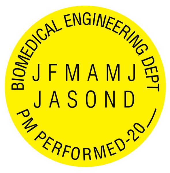 Medical Use Labels - Biomedical Preventive Maintenance Label, 3/4" x 3 ...