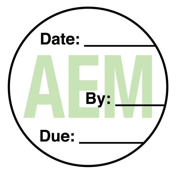 Medical Use Labels - AEM Equipment Maintenance Label, 3/4" — Grayline ...