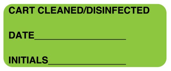 Medical Use Labels - Cart Cleaned, 2-1/4" x 7/8" — Grayline Medical