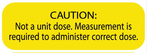 Medical Use Labels - Dosage Related Label, 1-1/2" x 1/2" — Grayline Medical