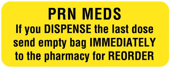 Medical Use Labels - Drug Renewal and Stop Order Label, 2-1/4" x 7/8 ...
