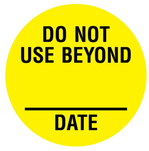 Medical Use Labels - DO NOT USE BEYOND Inventory Label, 3/4" Dia ...