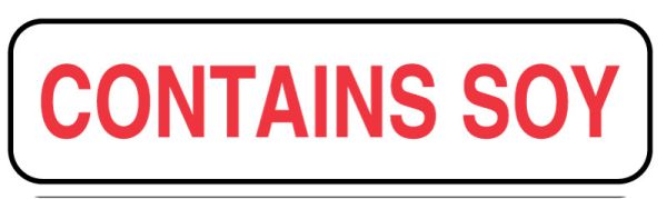Medical Use Labels - CONTAINS SOY, Food Communication Labels, 1-1/4" X ...