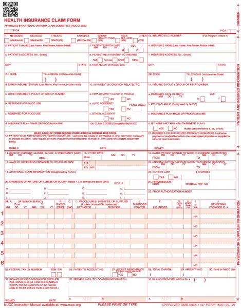 Medical Use Labels - HCFA Laser Printer Compatible Insurance Claim For ...