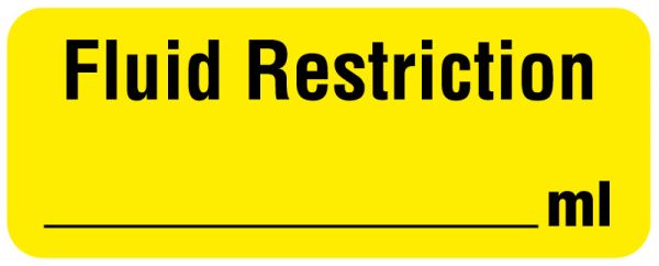 Medical Use Labels - Fluid Restriction Labels, 2-1/4" x 7/8" — Grayline ...