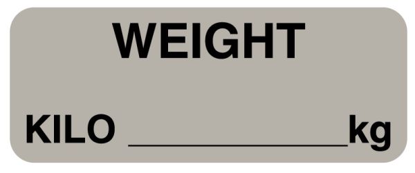 Medical Use Labels - Weight KILO, 2-1/4" x 7/8" — Grayline Medical