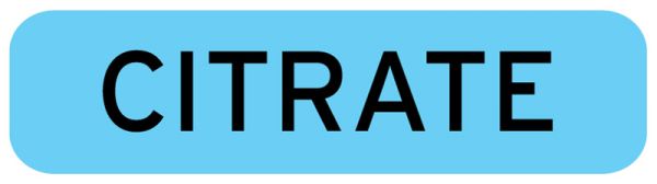 Medical Use Labels - Citrate Label, 1-1/4" x 5/16" — Grayline Medical