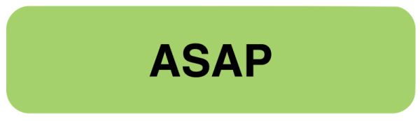 Medical Use Labels - ASAP Label, 1-1/4" x 5/16" — Grayline Medical