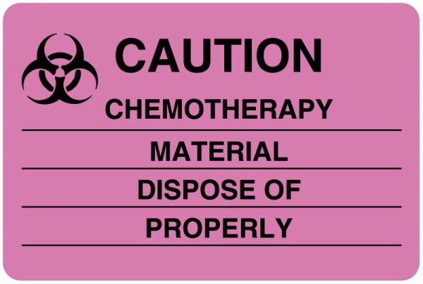 Medical Use Labels - Chemotherapy Agent Label, 3" x 2" — Grayline Medical