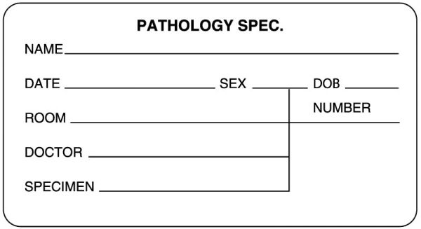 Medical Use Labels - Pathology Labels, 3" x 1-5/8" — Grayline Medical