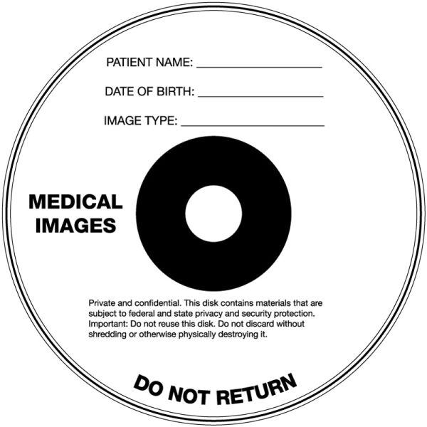 Medical Use Labels - Imaging CD/DVD Label, 4-1/2" x 4-1/2" — Grayline ...