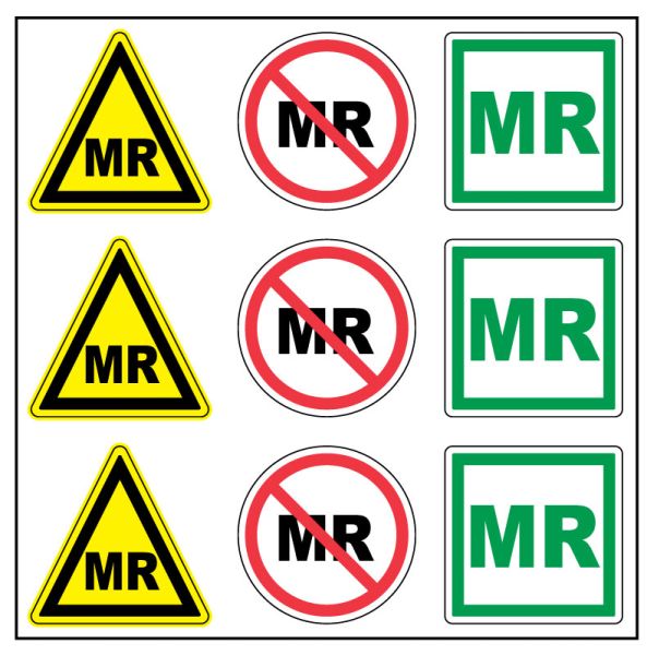 Medical Use Labels - MRI Safety, 1-1/2" x 1-1/2" — Grayline Medical