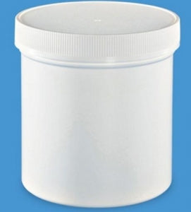 Uline White Round Wide-Mouth Jars - White Round Wide-Mouth Plastic Jar ...