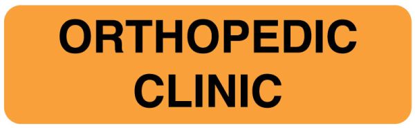 Medical Use Labels - ORTHOPEDIC CLINIC, Communication Label, 3" x 7/8 ...