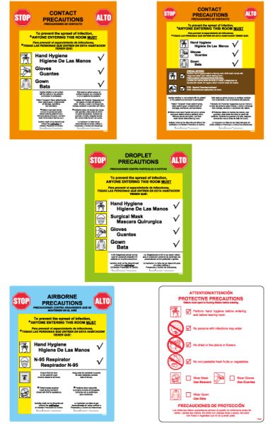 Medical Use Labels - Precautions Signs Kit, 8-3/4" x 10-7/8" — Grayline ...