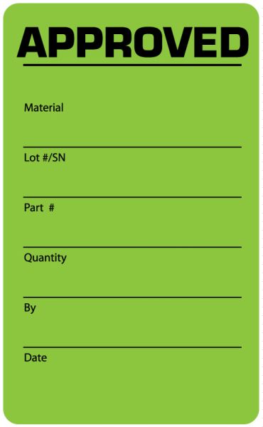 Medical Use Labels - Quality Control Label, 2-1/8" x 3-1/2" — Grayline ...