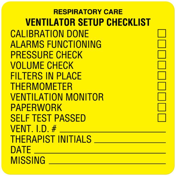 Medical Use Labels - Respiratory Care Label, 2-1/2" x 2-1/2" — Grayline ...