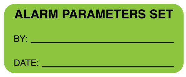 Medical Use Labels - Alarm Parameters Set, 2-1/4" x 7/8" — Grayline Medical