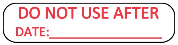 Medical Use Labels - DO NOT USE AFTER, Medication Instruction Label, 1 ...