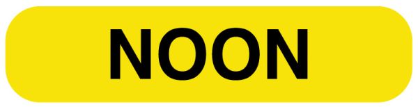 Medical Use Labels - NOON, Medication Instruction Label, 1-5/8" x 3/8 ...