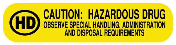 Medical Use Labels - HAZARDOUS DRUG, Medication Instruction Label, 1-5 ...
