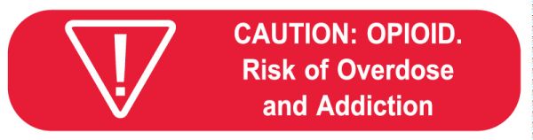 Medical Use Labels - CAUTION OPIOID, Medication Instruction Label, 1-5 ...