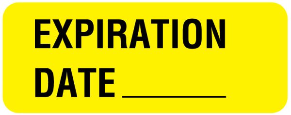 Medical Use Labels - Expiration Label, 2-1/4" x 7/8" — Grayline Medical