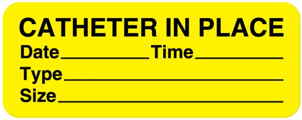 Medical Use Labels - Catheter Label, 2-1/4" x 7/8" — Grayline Medical