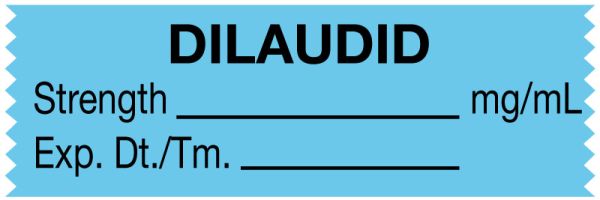 Medical Use Labels - Anesthesia Tape, Dilaudid mg/mL, 1-1/2" x 1/2 ...
