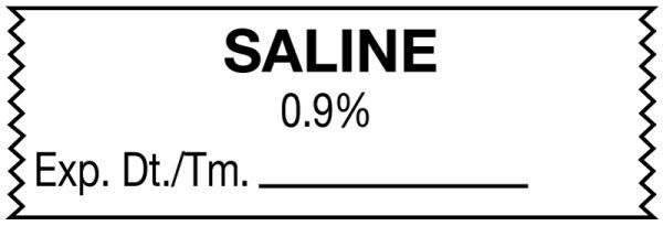 Medical Use Labels - Anesthesia Tape, Saline 0.9%, 1-1/2" x 1/2 ...