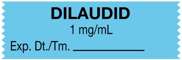 Medical Use Labels - Anesthesia Tape, Dilaudid 1 mg/mL, 1-1/2" x 1/2 ...
