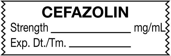Medical Use Labels - Anesthesia Tape, Cefazolin mg/mL, 1-1/2" x 1/2 ...