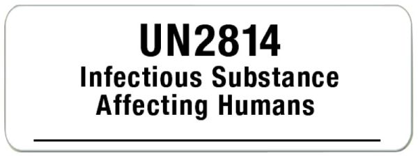 Medical Use Labels - UN2814 Infectious Substance Label, 3" x 1-1/8 ...