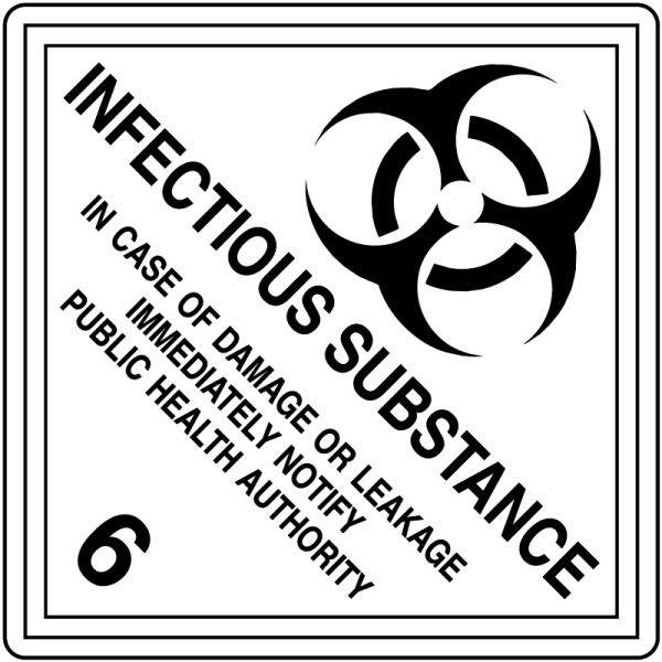 Medical Use Labels - INFECTIOUS SUBSTANCE, Shipping Label, 4" x 4 ...