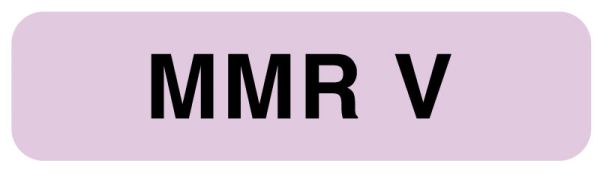 Medical Use Labels - Vaccine Label, MMR V, 1-1/4" x 5/16" — Grayline ...