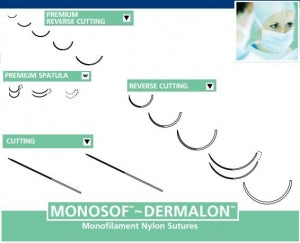 Medtronic Monosof Black Suture - Monosof Suture, Black, Size 2/0, 30 ...