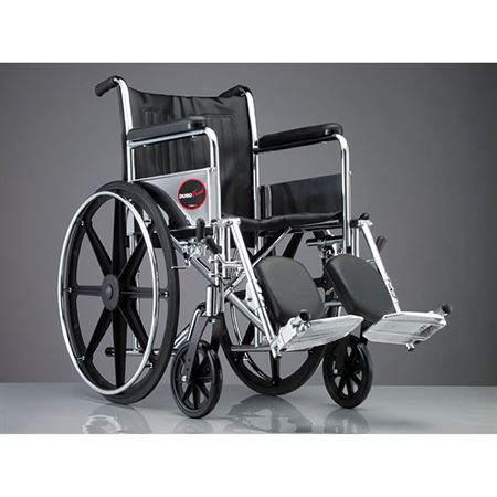 Wheelchair with Permanent Full Arm 18" with Fixed Footrest - 250lb Wei ...