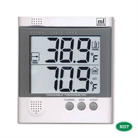 Traceable Wireless Radio-Signal Refrigerator Thermometer Thermometer w ...