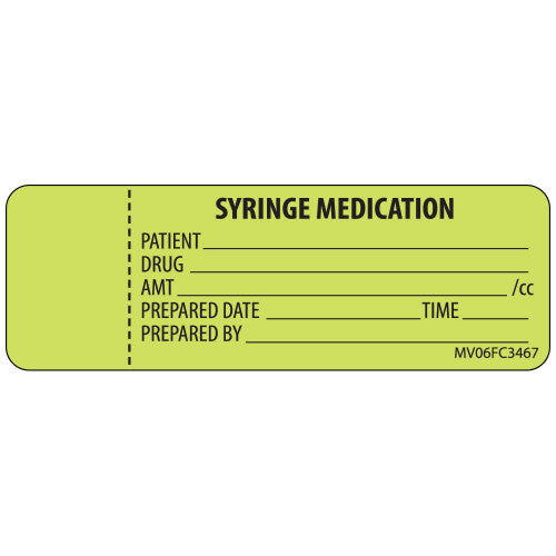 PDC Healthcare Syringe Medication Labels - Syringe Medication Label, 2 ...