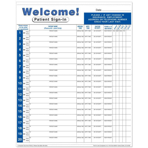 PDC Healthcare PDC Paper Label Sign-In Forms - LABEL, PERMANENT, FORM ...
