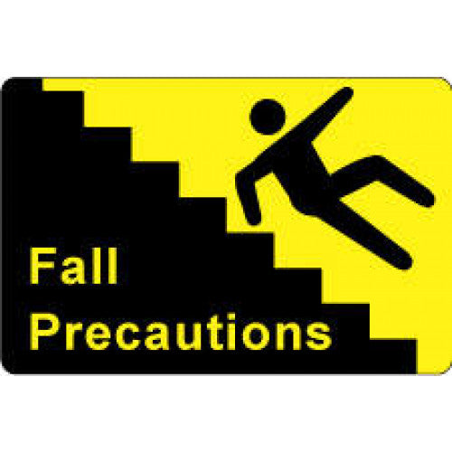 PDC Healthcare Orange Fall Precaution Label - Fall Precaution Label, Y ...