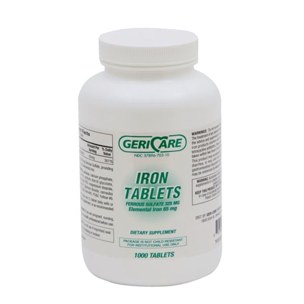 Geri-Care Pharmaceuticals Iron Vitamin/Supplement Ferrous Sulfate/Iron ...