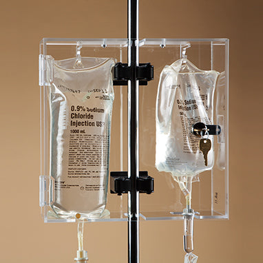 MedValue Double Lock-to-Pole IV Lock Box, Key Lock — Grayline Medical